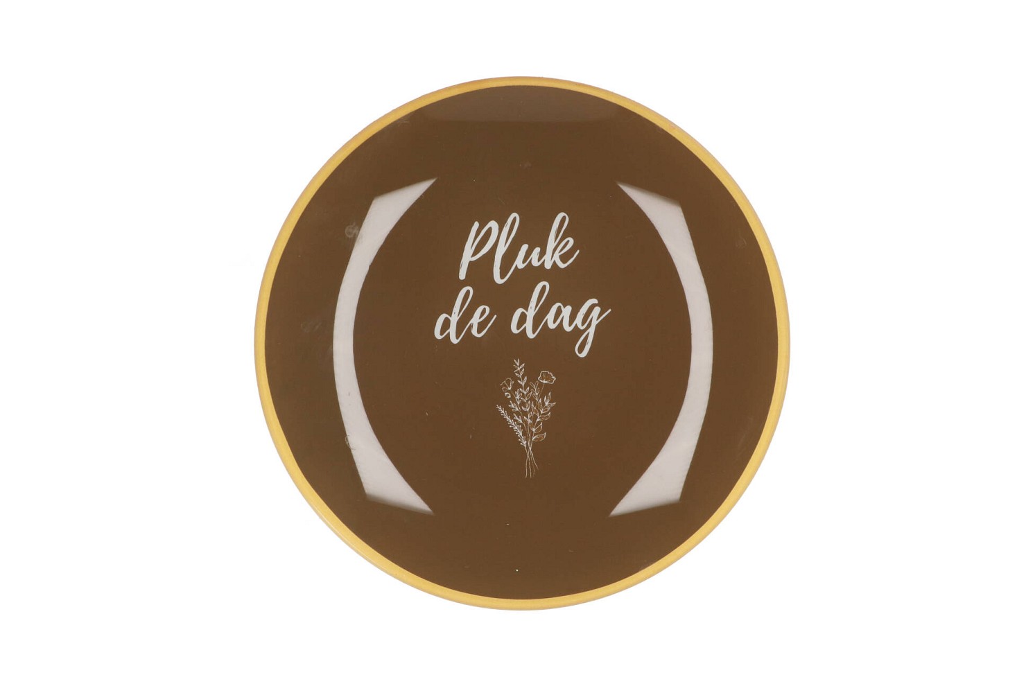 PLATE ROUND PLUK DE DAG 18X18X2CM | Daan Kromhout