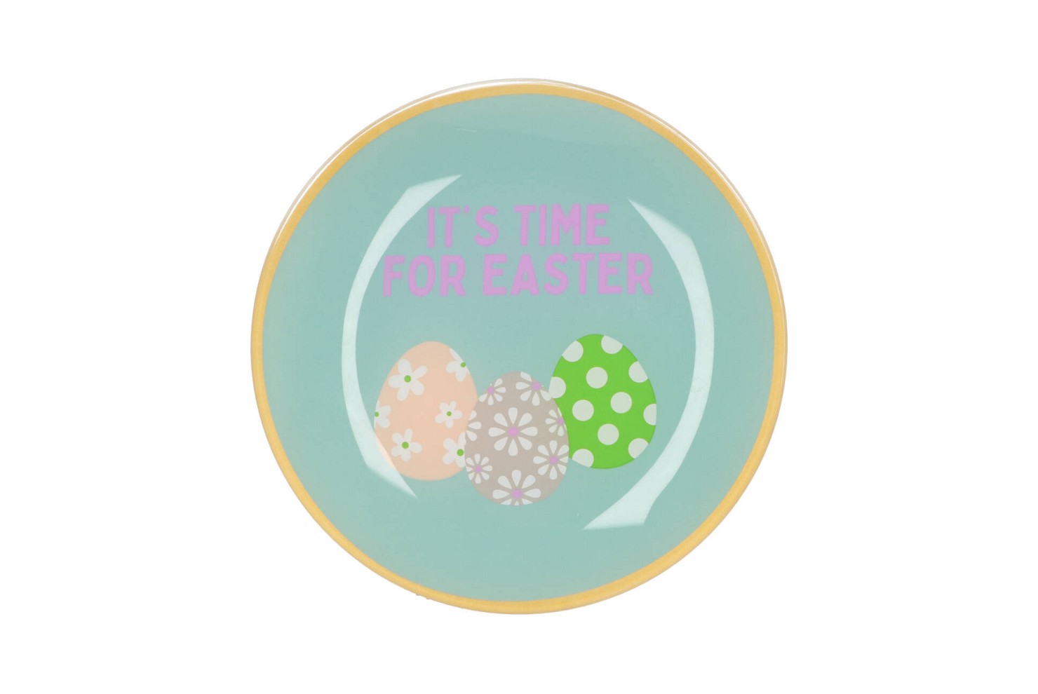 PLATE ROUND IT'S TIME FOR EASTER 18X18X2CM | Daan Kromhout