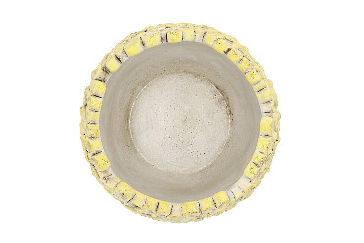 DANTE LIGHT YELLOW POT BLOOM 20X20X17CM | Daan Kromhout